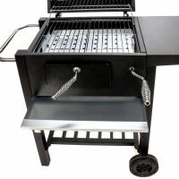 China UK Hotsale Outdoor Trolley Barbecue Grills BBQ Charcoal Barbeque Grills Smoker with Side Shelf for sale