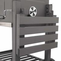 China Portable Household Coarse Charcoal BBQ Grill with Foldable Picnic Shelf and Cooking Grid for sale