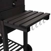 China Portable Household Coarse Charcoal BBQ Grill with Foldable Picnic Shelf and Cooking Grid for sale