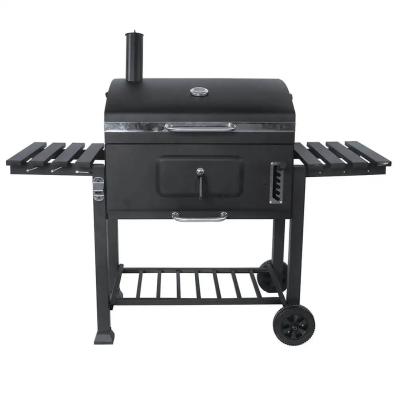 China Ultimate BBQ Experience Deluxe BBQ Smoker with Large Trolley and Steel Cooking Grill for sale