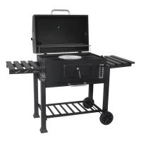 China Ultimate BBQ Experience Deluxe BBQ Smoker with Large Trolley and Steel Cooking Grill for sale