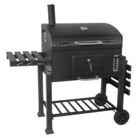 China Ultimate BBQ Experience Deluxe BBQ Smoker with Large Trolley and Steel Cooking Grill for sale