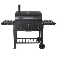China Ultimate BBQ Experience Deluxe BBQ Smoker with Large Trolley and Steel Cooking Grill for sale