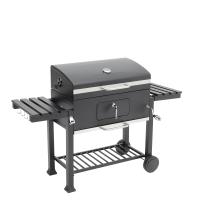 China Ultimate BBQ Experience Deluxe BBQ Smoker with Large Trolley and Steel Cooking Grill for sale