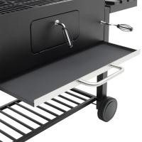 China Outdoor Black Iron Steel Trolley Charcoal Grill 167.5*69*108 cm for sale