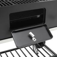 China Outdoor Black Iron Steel Trolley Charcoal Grill 167.5*69*108 cm for sale