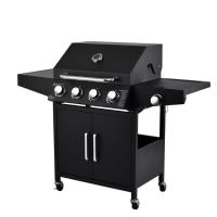 China Easily Assembled 4 1 Burners Gas Grills Powder Coated Camping Bbq Grill Machine Design for sale
