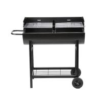 China BBQ Half Drum Barrel Steel Picnic Camping Garden Patio Smoker Charcoal Grill Package Size 88.5*49*25 CM for sale