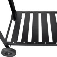 China 73.5*22.5cm x 2 Cooking Area Outdoor Trolley Flat Top Charcoal Grill with 2 Wheels for sale