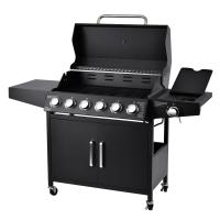 China 36.8kg Family Outdoor BBQ Gas Grill with Trolley and Commercial Gas BBQ Grill Machine for sale