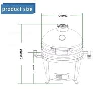 China 15-24 Inch Pellet Smoker Barbecue Charcoal Kebab Green Egg Grill BBQ Ceramic Grill Kamado for sale