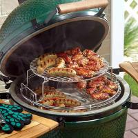 China Custom Table Top Camping Portable Green BBQ Ceramic Kamado Grill with Customized Size for sale