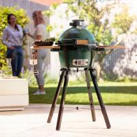 China Custom Table Top Camping Portable Green BBQ Ceramic Kamado Grill with Customized Size for sale