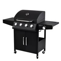 China Customer Logo Gas BBQ Grill with Multiple Repurchase 4 1 Burners and Warming Area for sale
