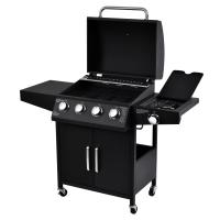China Customer Logo Gas BBQ Grill with Multiple Repurchase 4 1 Burners and Warming Area for sale