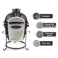 China 13 Inch Table Top Kamado Charcoal Ceramic Grill for Outdoor Camping Garden RV Tailgating for sale