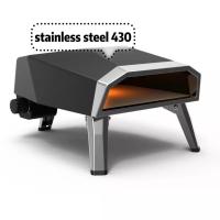 China Portable Gas Pizza Oven with Temprature Control 12 16 Inch Stainless Steel Baking Oven for sale