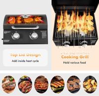 China Steel Folding Legs Mini Portable Outdoor Table Top 2 Burner Gas Grill for BBQ Cooking for sale