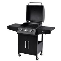 China Natural Gas Customized Logo Acceptable Stainless Steel BBQ Grill with Side Bunner for sale