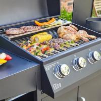 China Garden Cart Grill Propane Gas Stainless Steel BBQ Grill with Piezoelectric Ignition for sale