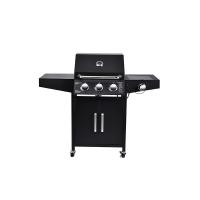 China Flat Top Garden Gas BBQ Grill with Side Cooker 3 1 Steel Flame Safety Device 13000BTU*4 for sale