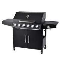 China Camping Rotisserie Gas Grill with 7 Burners 36.8kg Weight and Powder Coated Finish for sale