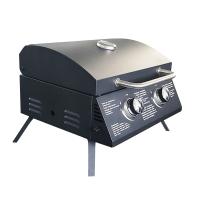 China Portable Outdoor Camping BBQ Barbecue Gas Grill Smoke Stove with Steel Safety Device for sale