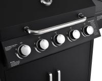 China 141*55*109 cm Garden 304 Ss 10000Btu 5 Burner Gas Smoke Grill Machine With Side Burner for sale