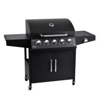 China Easily Assembled 5 1 Burners Outdoor Portable BBQ Grill Smoker BBQ Gas Grills for Camping for sale