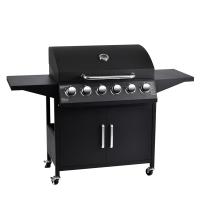 China 6 Burner Gas Grill with Cabinets and Stainless Steel Barbeque Parking Size 91*69*48cm for sale