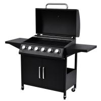 China 6 Burner Gas Grill with Cabinets and Stainless Steel Barbeque Parking Size 91*69*48cm for sale