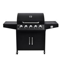 China CE/TUV/LFGB Certified Warming Grid 430 SS 5 1 Burners Gas Grills for Outdoor BBQ for sale