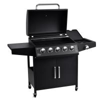 China CE/TUV/LFGB Certified Warming Grid 430 SS 5 1 Burners Gas Grills for Outdoor BBQ for sale