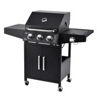 China Gas Barbecue Grills Outdoor With Stove hybrid grill 3 1 burners Butane for Tailgating for sale