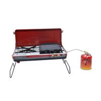 China Outdoor Cooktop for Camping Small Gas Stove 2 Burner Durable and Disposable BTU 22000 for sale