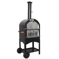 China Outdoor Courtyard Charcoal Oven for Baking Pizza Portable and 30.5*30.5cm Stone Size for sale