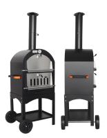 China Outdoor Courtyard Charcoal Oven for Baking Pizza Portable and 30.5*30.5cm Stone Size for sale