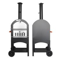 China Outdoor Courtyard Charcoal Oven for Baking Pizza Portable and 30.5*30.5cm Stone Size for sale