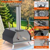 China Powder Coated Grill Type Portable Outdoor Wood Burning Fired Pizza Stone Oven Maker for sale