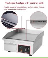 China Stainless Steel Flat Bottom Table Electric Griddles for Kitchen Restaurant Equipment for sale