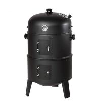 China 3-in-1 Heavy Duty Tower Charcoal Barbeque Grill Smoker for Outdoor Cooking Fun for sale