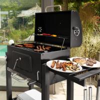 China 36.5*48.5cm Side Shelf Stainless Steel Charcoal Barbecue Smoker Grill for Custom Logo for sale