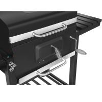 China 36.5*48.5cm Side Shelf Stainless Steel Charcoal Barbecue Smoker Grill for Custom Logo for sale