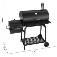 China Heavy Duty Large Barrel Charcoal Grill for Garden Smoker DIY Black Cold Rolled Steel for sale