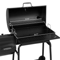 China Heavy Duty Large Barrel Charcoal Grill for Garden Smoker DIY Black Cold Rolled Steel for sale