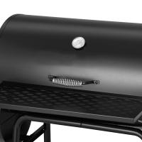 China Heavy Duty Large Barrel Charcoal Grill for Garden Smoker DIY Black Cold Rolled Steel for sale