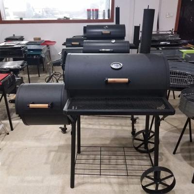 China Double Barrel Charcoal Grill with Dia. 4mm Chromed Cooking Grid and Steel Construction for sale