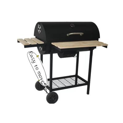 China Smokeless Charcoal Grill with Flip Rotisserie and Table Commercial Outdoor Barrel BBQ for sale