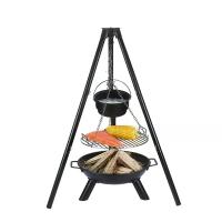 China 52x2cm Cooking Area Tripod Swivel Grill Outdoor Camping BBQ with Flame Safety Device for sale