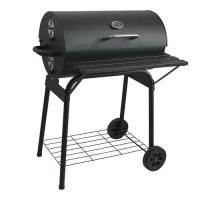 China Steel Deluxe Barrel Smoker Charcoal Grill with Powder Coated Finishing for sale